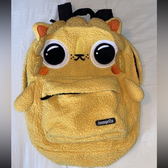 Loungefly | Bags | Loungefly Large Lion Yellow Fleece Backpack Vintage ...